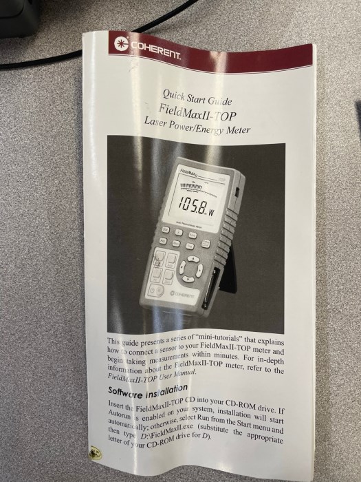 Coherent FieldMaxII Laser Power/Energy Meter for sale