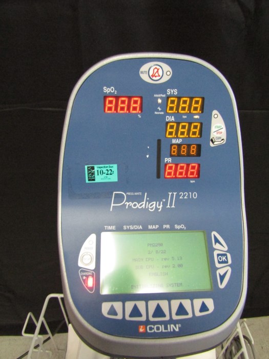 Colin Press-Mate Prodigy II 2210 Vital Signs Monitor With Stand for sale