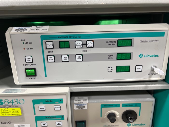 Conmed Linvatec cart filled with equipment for sale