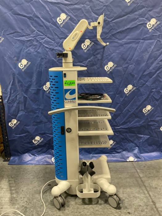 ConMed Linvatec Powered Rolling Video Cart w/ Adjustable Mounting Arm ...