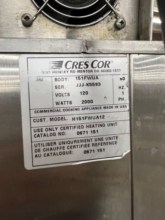 Cres Cor Heat Unit 0671 151 for sale