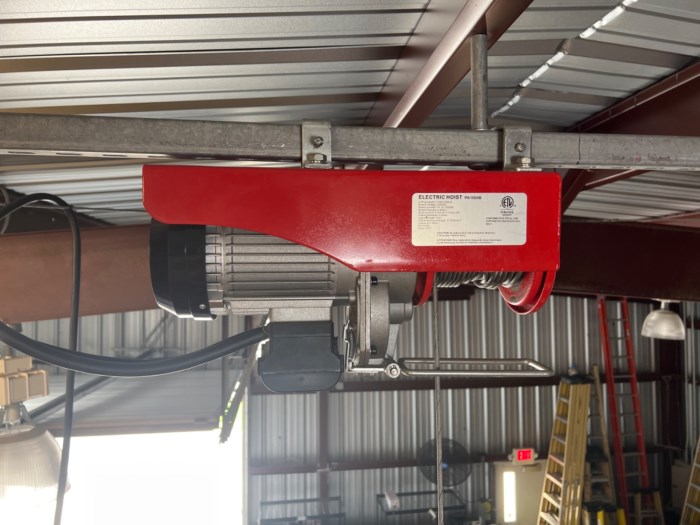 Custom Built Hoist Platform System with Intertek PA1000B Electric Hoist ...