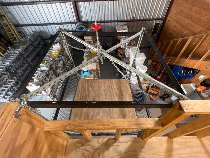 Custom Built Hoist Platform System with Intertek PA1000B Electric Hoist ...