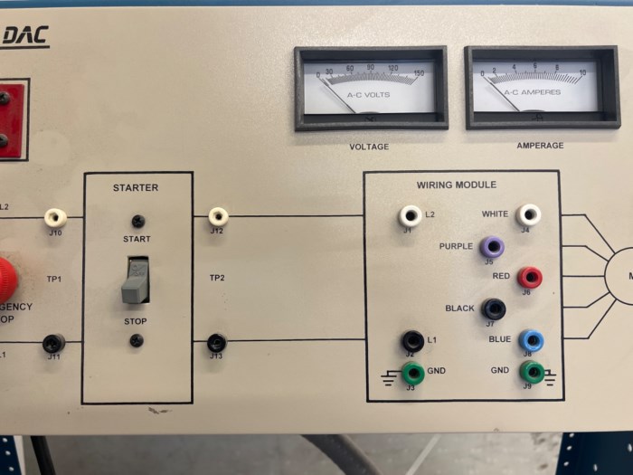 DAC #411 AC Motor Trainer & APC Power Control Panel for sale