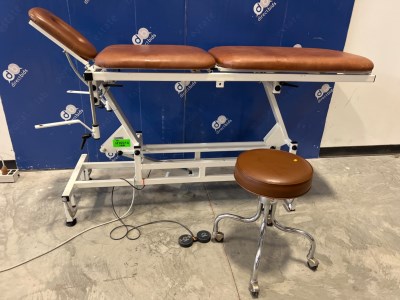 Dental Surgical Exam Table/W Foot Controls and Stool for sale