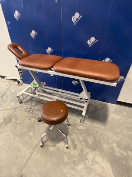 Dental Surgical Exam Table/W Foot Controls and Stool for sale