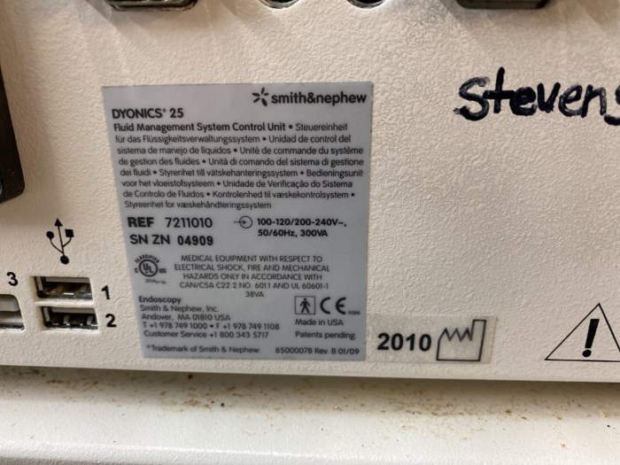 Dyonics 25 Fluid Management System by Smith & Nephew for sale