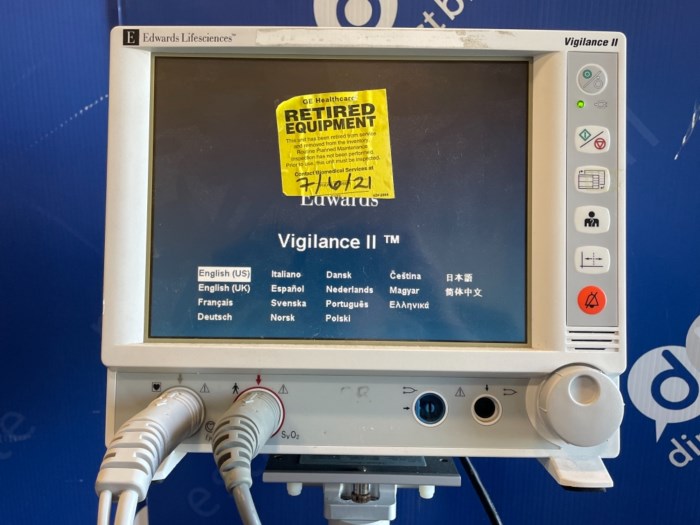 Edwards Lifesciences Vigilance II Rolling Patient Monitor for sale