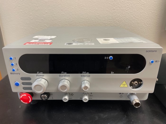 Ellex Solitaire with Ellex Foot Pedal and Frastema Electric Table for sale