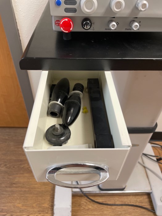 Ellex Solitaire with Ellex Foot Pedal and Frastema Electric Table for sale