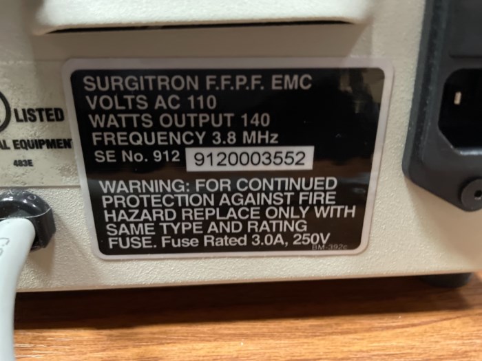 Ellman Surgitron F.F.P.F. EMC w/ Foot Pedal & Antenna for sale