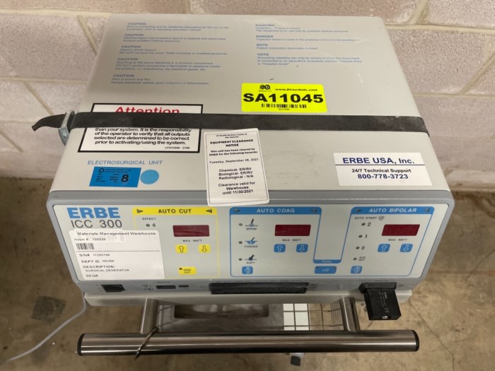 ERBE ICC 300 Electrosurgical Rolling Unit for sale