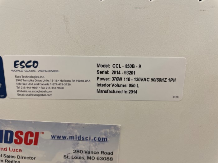 Esco CCL-050B for sale