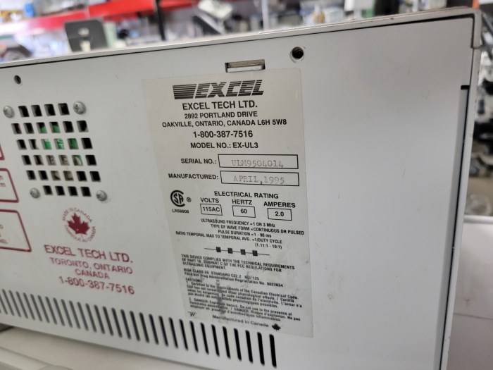 Excel Tech Ultra III Therapy Ultrasound for sale