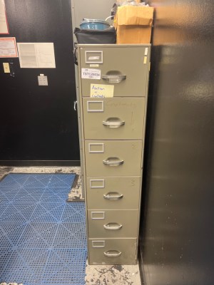 Filing Cabinet w/ Assorted Fiber Optic Equipment for sale