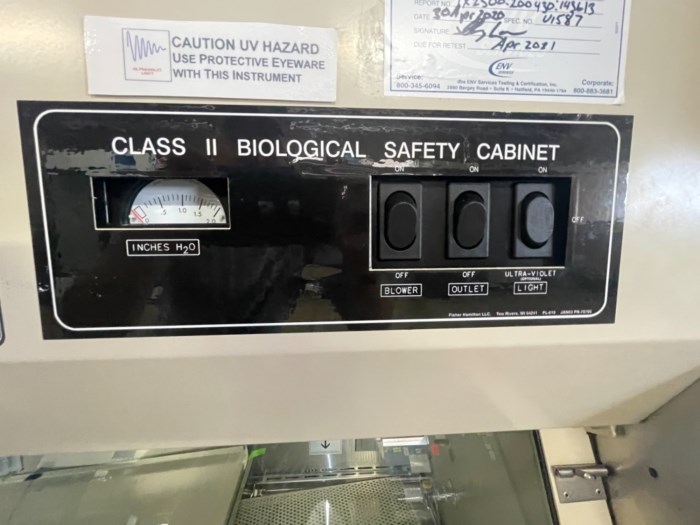 Fisher Hamilton Class II Type A1 or A2 Biological Safety Cabinet for sale