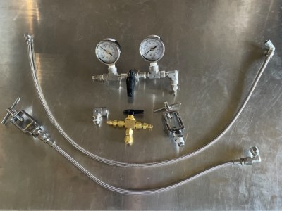 FloLok Stainless Three Way Ball Valve w/ Attachments for sale