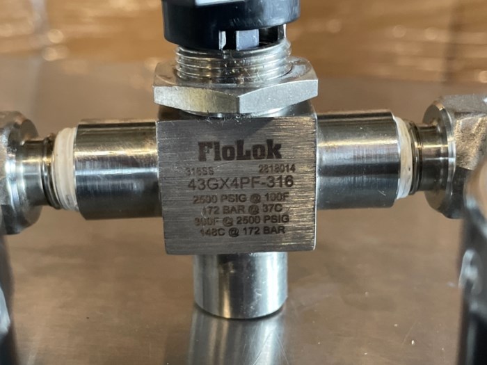 FloLok Stainless Three Way Ball Valve w/ Attachments for sale