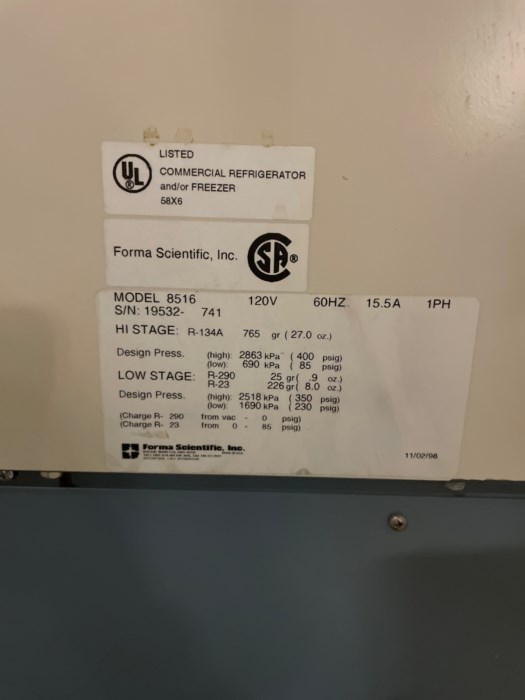 Forma Scientific Commercial Refrigerator Model 8516 for sale