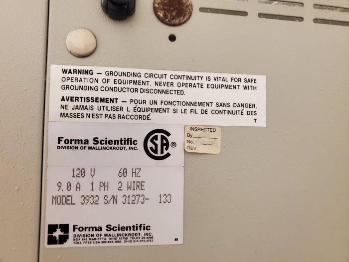 FORMA SCIENTIFIC MODEL 3932 HIGH VOLUME INCUBATOR (B2.3.310) for sale