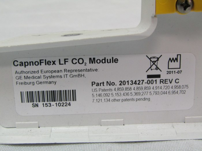 GE CapnoFlex LF CO2 Module for sale