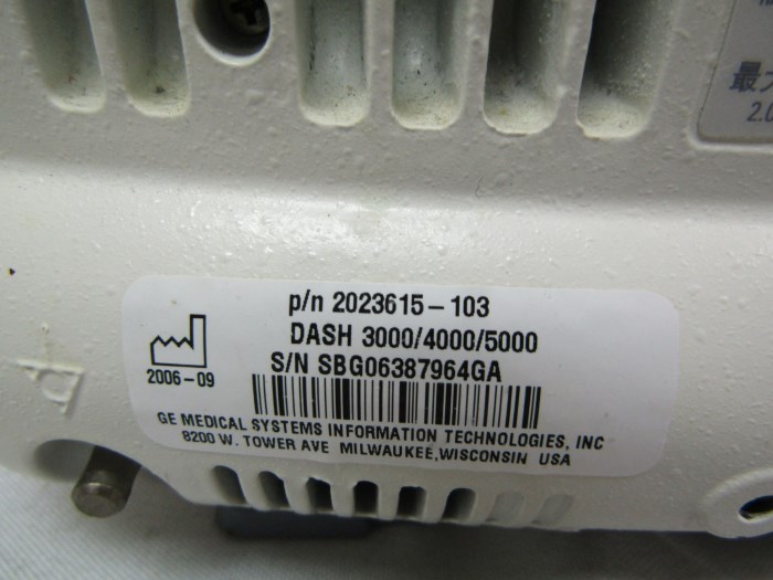 GE Dash 3000 Patient Monitor With Capnoflex LF CO2 Module for sale