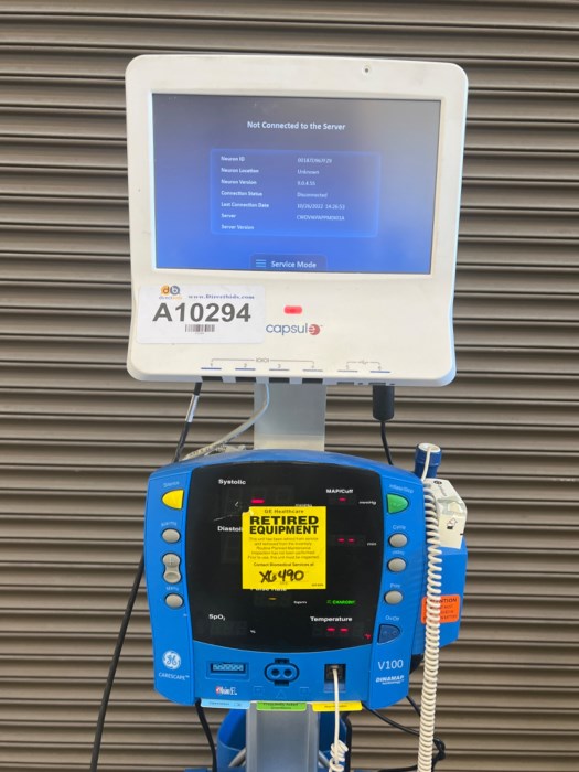 GE V100 Dinamap Vital Signs Monitor w/ Capsule Screen & Accessories for ...