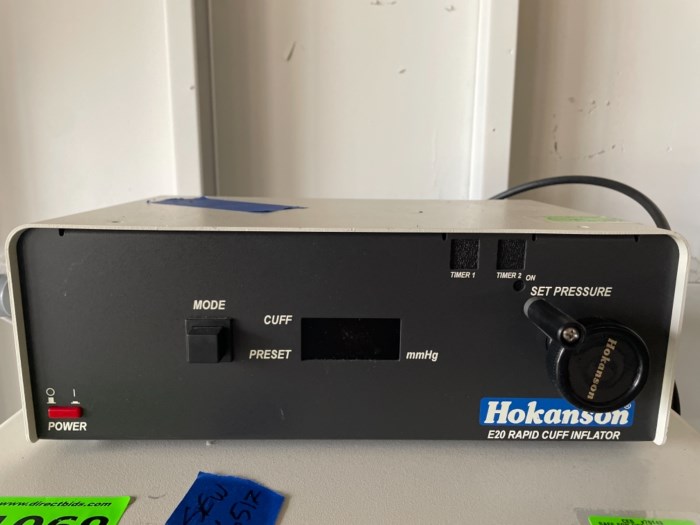 Hokanson AG101 Cuff Inflator Air Source & E20 Rapid Cuff Inflator ...