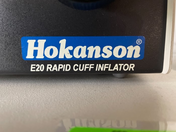 Hokanson AG101 Cuff Inflator Air Source & E20 Rapid Cuff Inflator ...