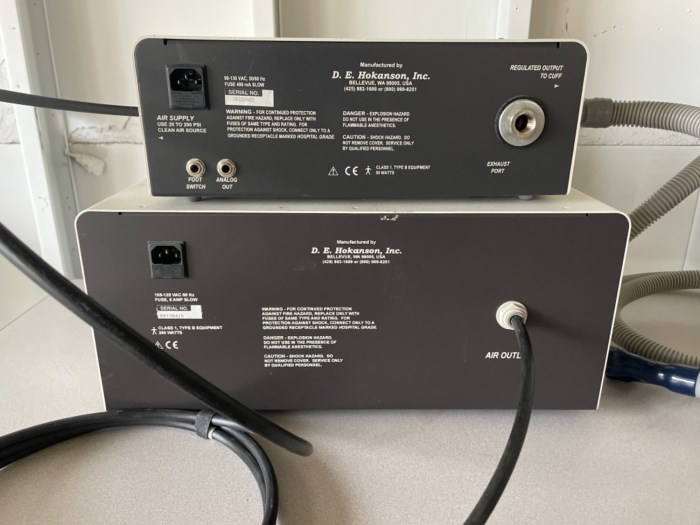 Hokanson AG101 Cuff Inflator Air Source & E20 Rapid Cuff Inflator ...