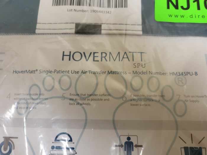Hovermatt HM34SPU-B Air Transfer Mattress for sale