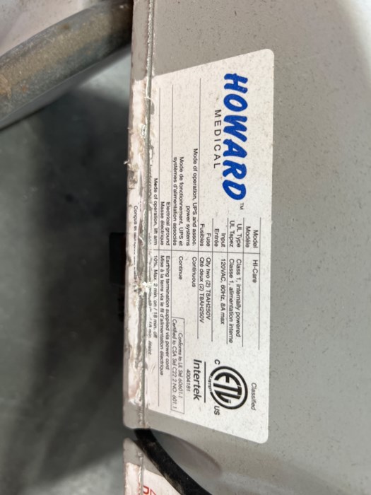 Howard Med Medical Cart #Model-HI Care for sale