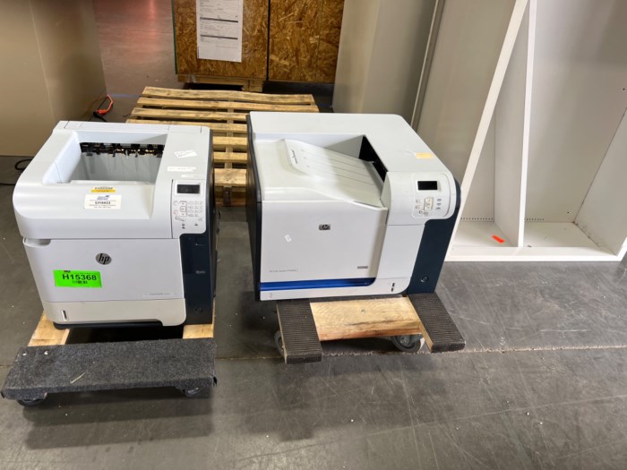 HP Printers Laser Jet 600-M602 &HP Color Laserjet CP3525dn for sale