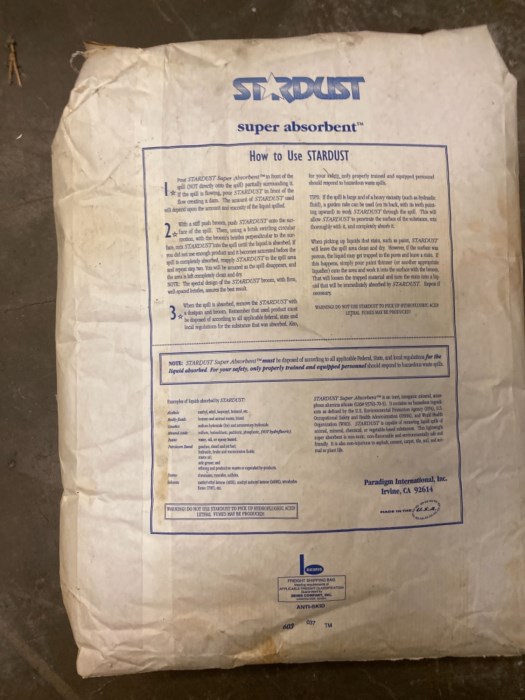 Huge pallet of estimated (130) bags of 10lb Stardust Heavy Absorption ...