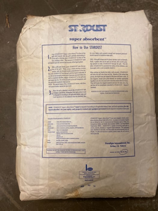 Huge pallet of estimated (130) bags of 10lb Stardust Heavy Absorption ...