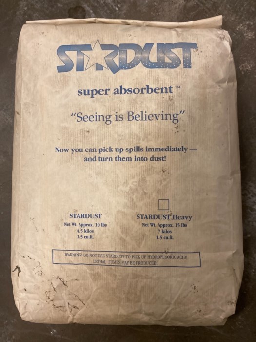 Huge pallet of estimated (130) bags of 10lb Stardust Heavy Absorption ...