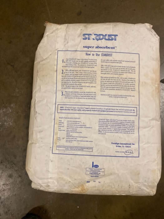 Huge pallet of estimated (130) bags of 10lb Stardust Heavy Absorption ...
