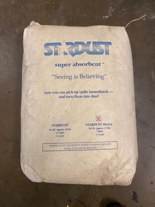 Huge pallet of estimated (130) bags of 15lb Stardust Heavy Absorption ...