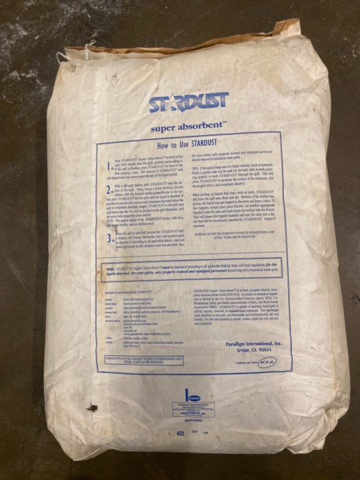 Huge pallet of estimated (130) bags of 15lb Stardust Heavy Absorption ...
