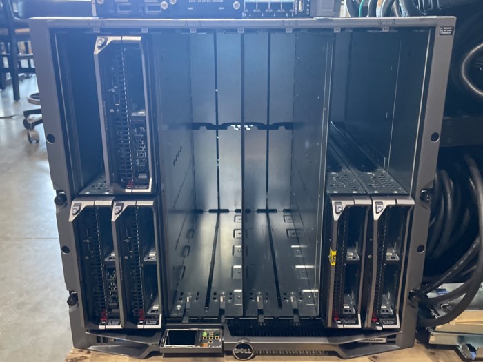 Dell M1000 Bladecenter Chassis, PSU, and Fans, M610 blades, 30Amp Dell ...
