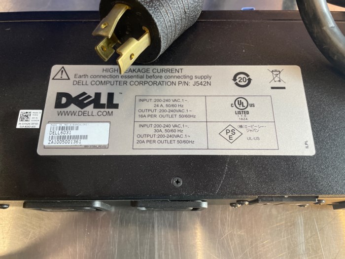 Dell M1000 Bladecenter Chassis, PSU, and Fans, M610 blades, 30Amp Dell ...