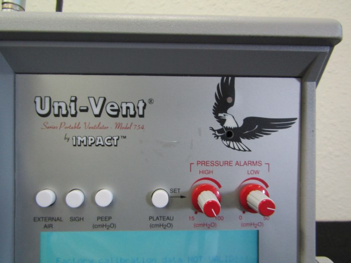 IMPACT Eagle Uni-Vent 754 754M Portable Self-Contained Volume Ventilator System for sale
