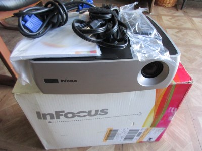 InFocus DLP Projector with remote, power and VGA cables for sale