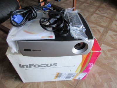InFocus DLP Projector with remote, power and VGA cables. for sale