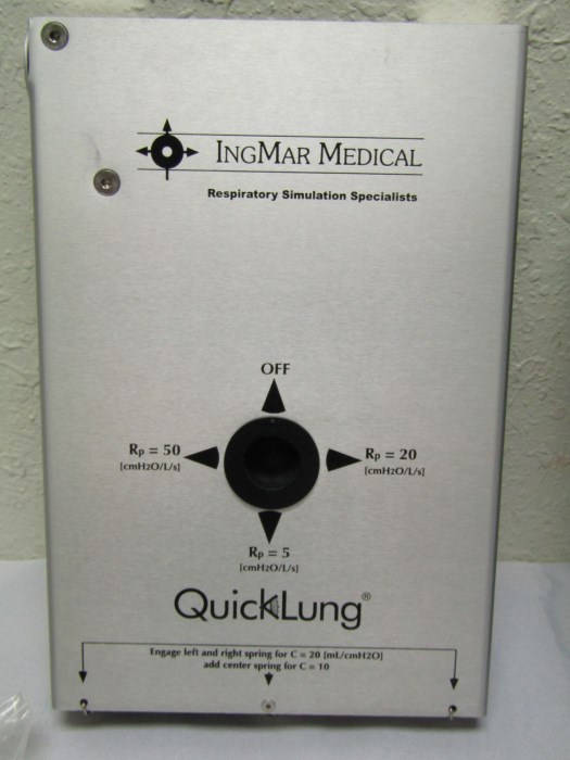 IngMar / Fluke Quicklung / Quick Lung Respiratory Simulator Set for sale