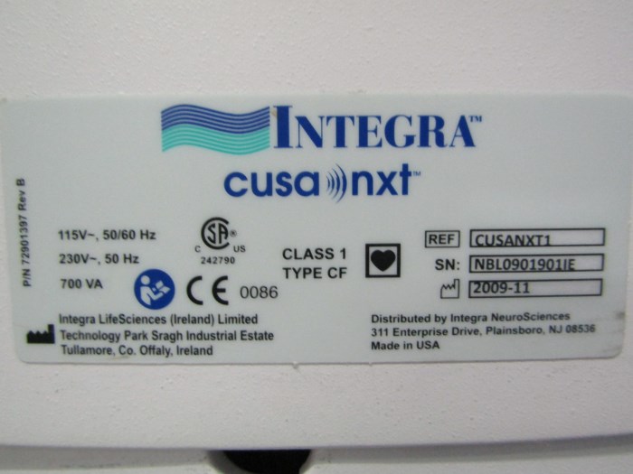 Integra Cusa NXT Ultrasonic Tissue Ablation Aspirator System w ...