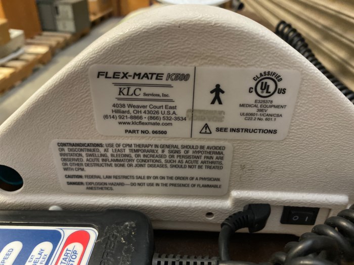 KLC Flex-Mate K500 Knee CPM for sale