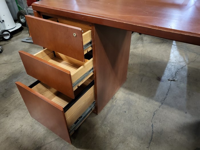 Lot of (1) L Shaped Modular Desk (2) Standard Desks (2) Electric ...