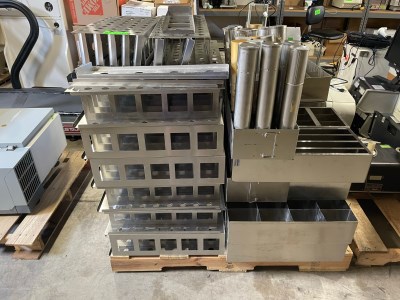 Laboratory Stainless Steel Storage Racks & Tubes (Lot of 1 Pallet) for sale
