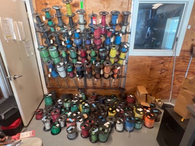 Large Assortment of Cable Wiring Spools (Approximately 170 Spools) for sale